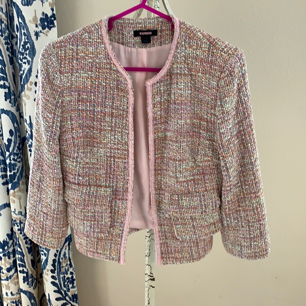 Chanel-Like Pastel Tweed Jacket- Excellent Condi - Gem